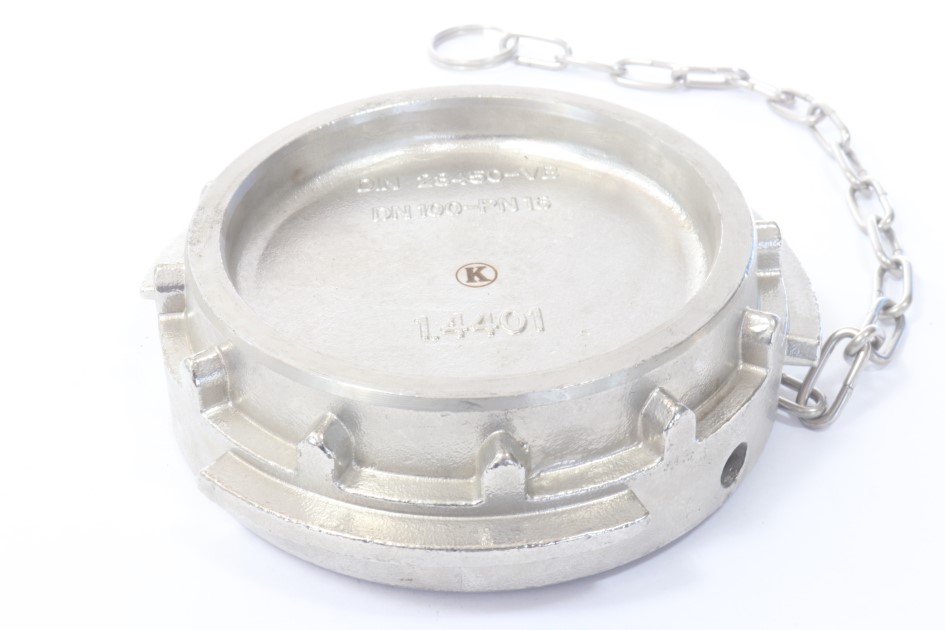 Male end cap 4 "stainless steel | Van Spelden